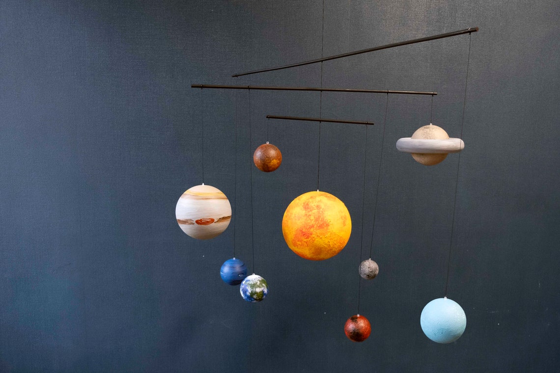 Larger Solar System Planet Mobile Hanging Sun and Planets - Etsy UK