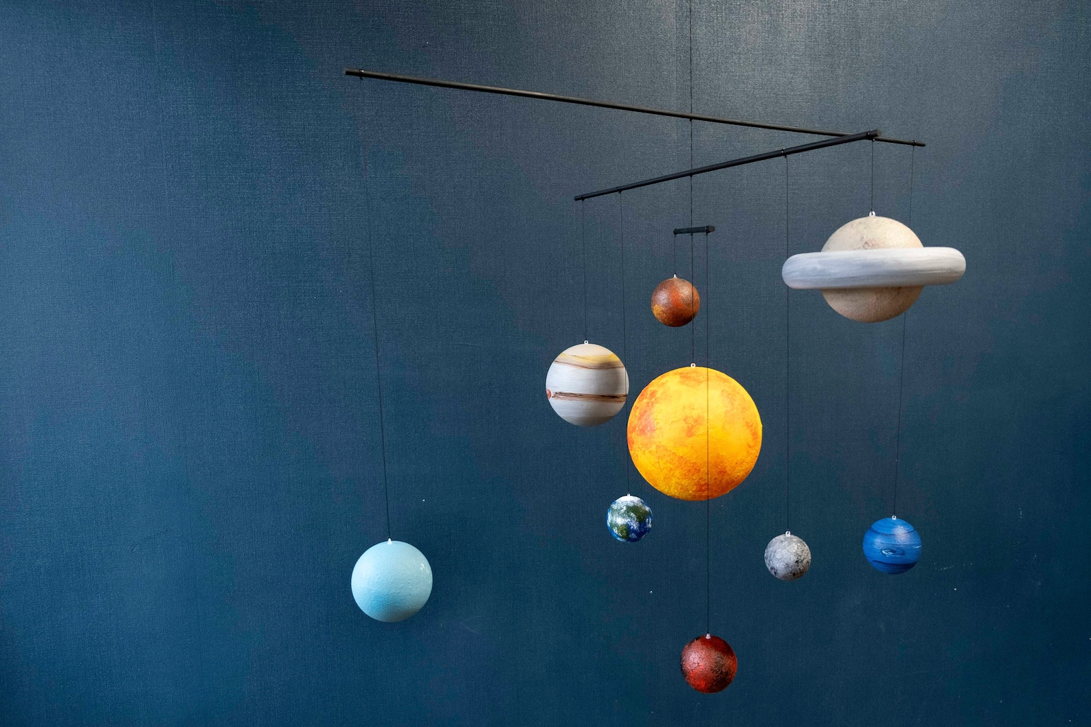 Larger Solar System Planet Mobile, Hanging Sun and Planets Model, Outer ...