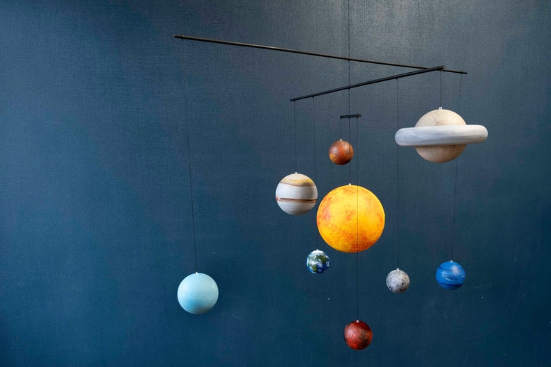 Larger Solar System Planet Mobile, Hanging Sun and Planets Model, Outer ...