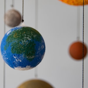 Hanging 3D Solar System With Pluto, Handcrafted Space Decor, Science ...