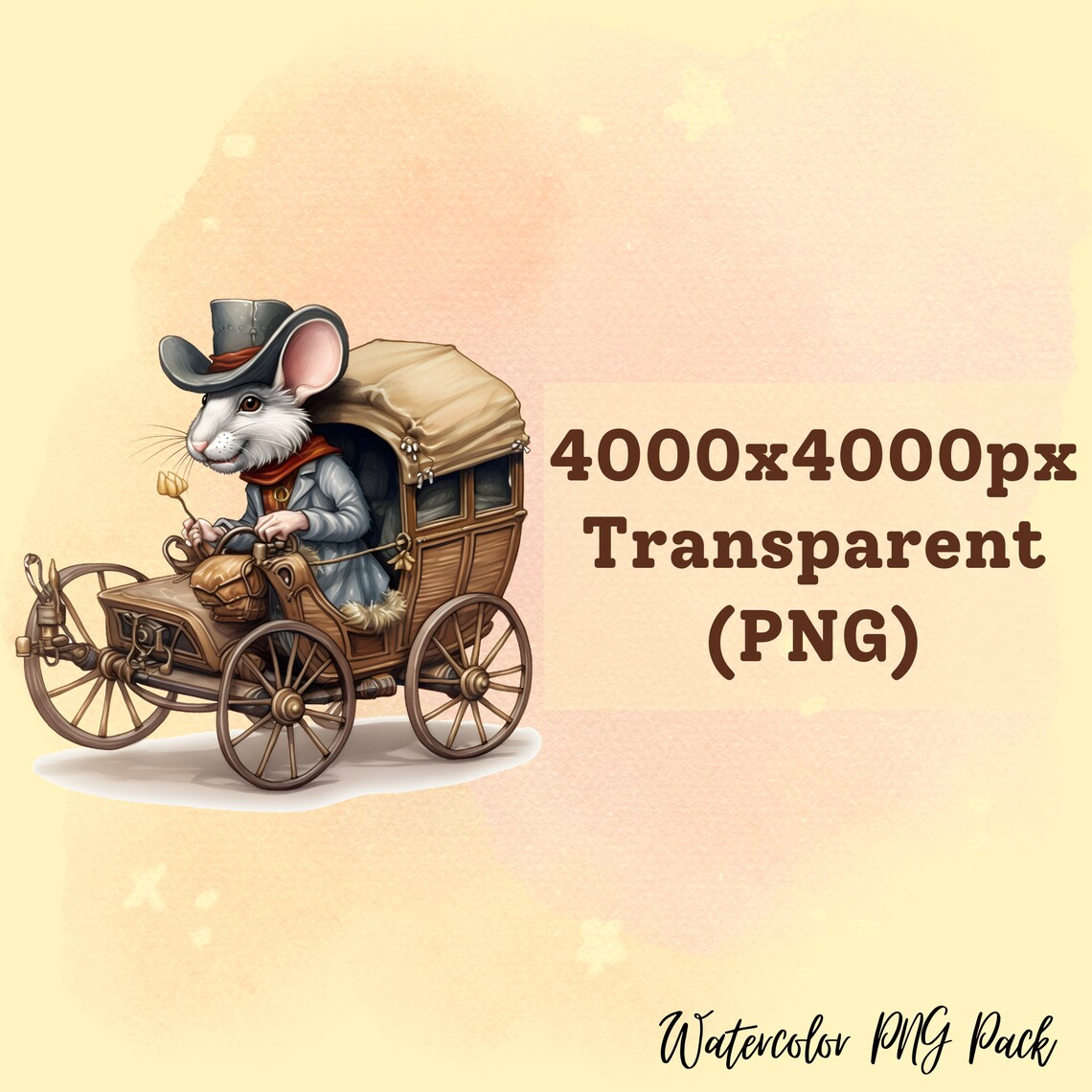 Wild West Fairytale Mice Clipart 35 Transparent PNG Files. Cute Fantasy ...