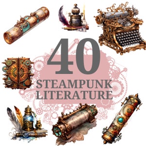 40 Steampunk Literature Clipart transparent PNG. for Fantasy Projects ...