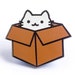 Box Cat - Hard Enamel Pin - Cute Lapel Pin Gift Stocking Stuffer - Etsy