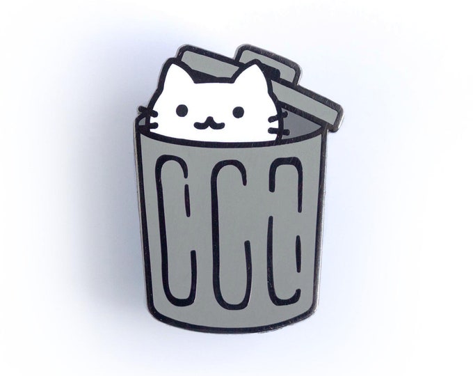 Trash Cat - Hard Enamel Pin - Cute Lapel Pin Gift Stocking Stuffer - Etsy