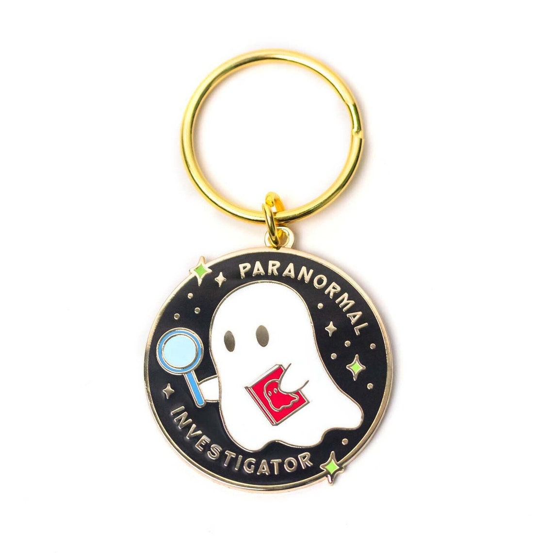 Paranormal Investigator Keychain - Ghost Enamel Charm - Cute Keyring ...