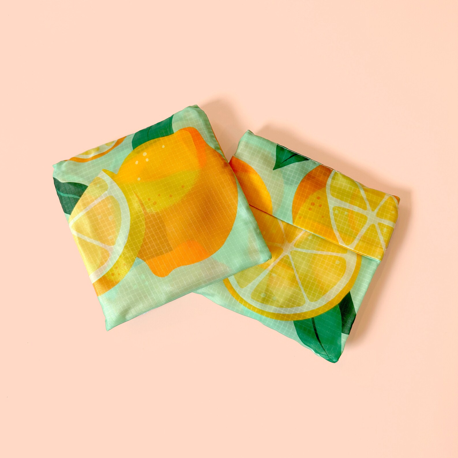 Lemon Citrus Reusable Shopping Bag - Eco-friendly Foldable Grocery Tote ...
