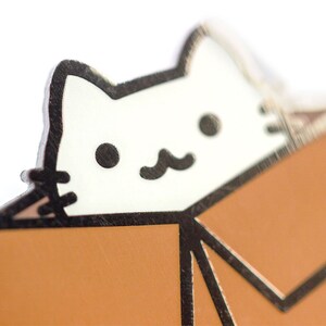 Box Cat Hard Enamel Pin Cute Lapel Pin Gift | Etsy