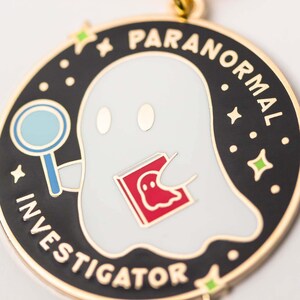 Paranormal Investigator Keychain - Ghost Enamel Charm - Cute Keyring ...