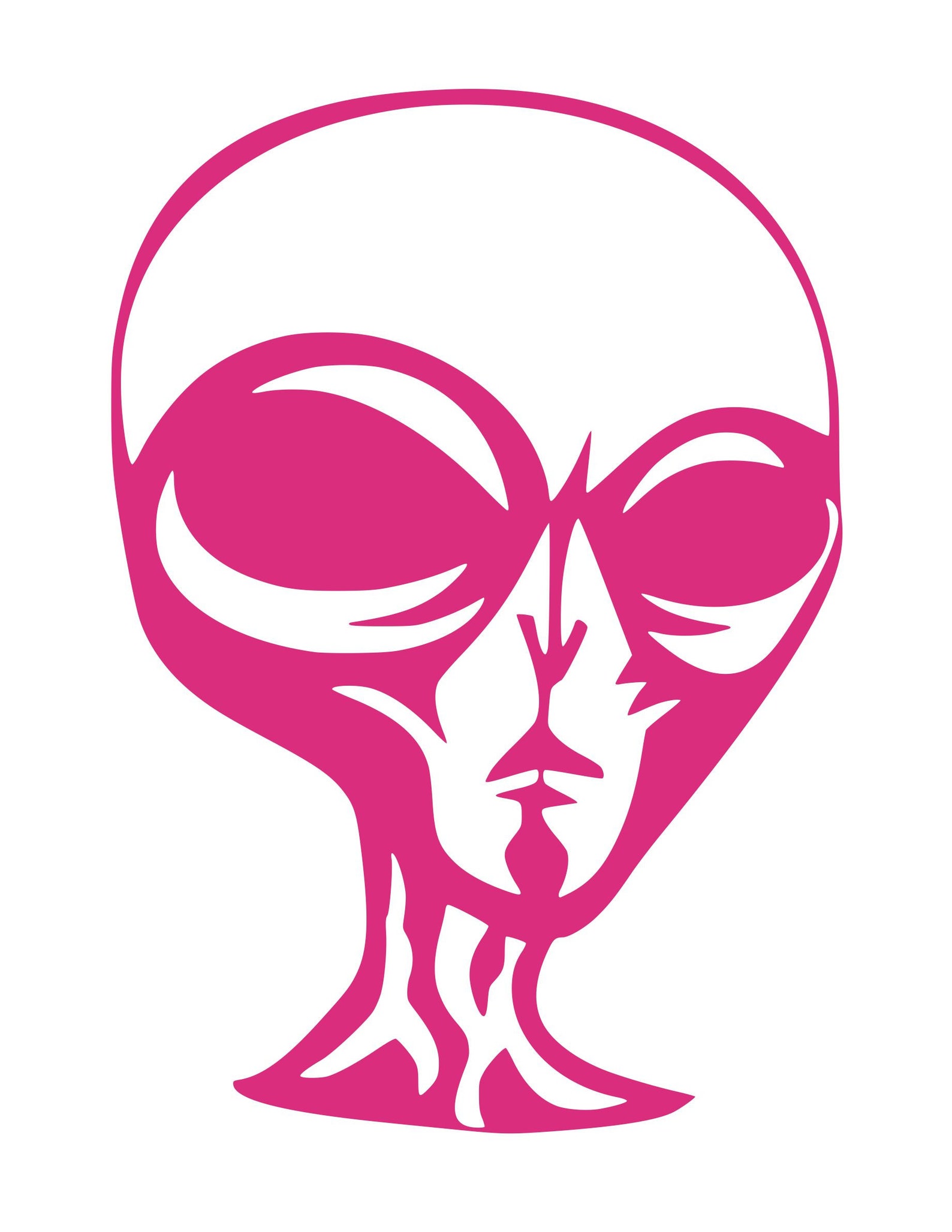 Alien Head 0002 Vinyl Decal Sticker. Window Decal. Alien | Etsy
