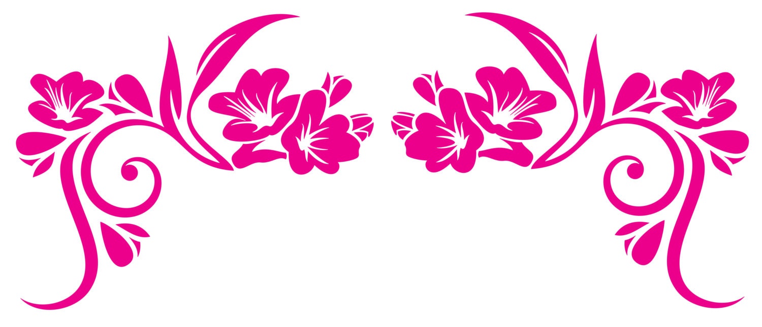 Flower Corner Flowers 0399 Decals custom Sizing - Etsy