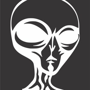 Alien Head #0002 Vinyl Decal Sticker. Window Decal. Alien Sticker ...
