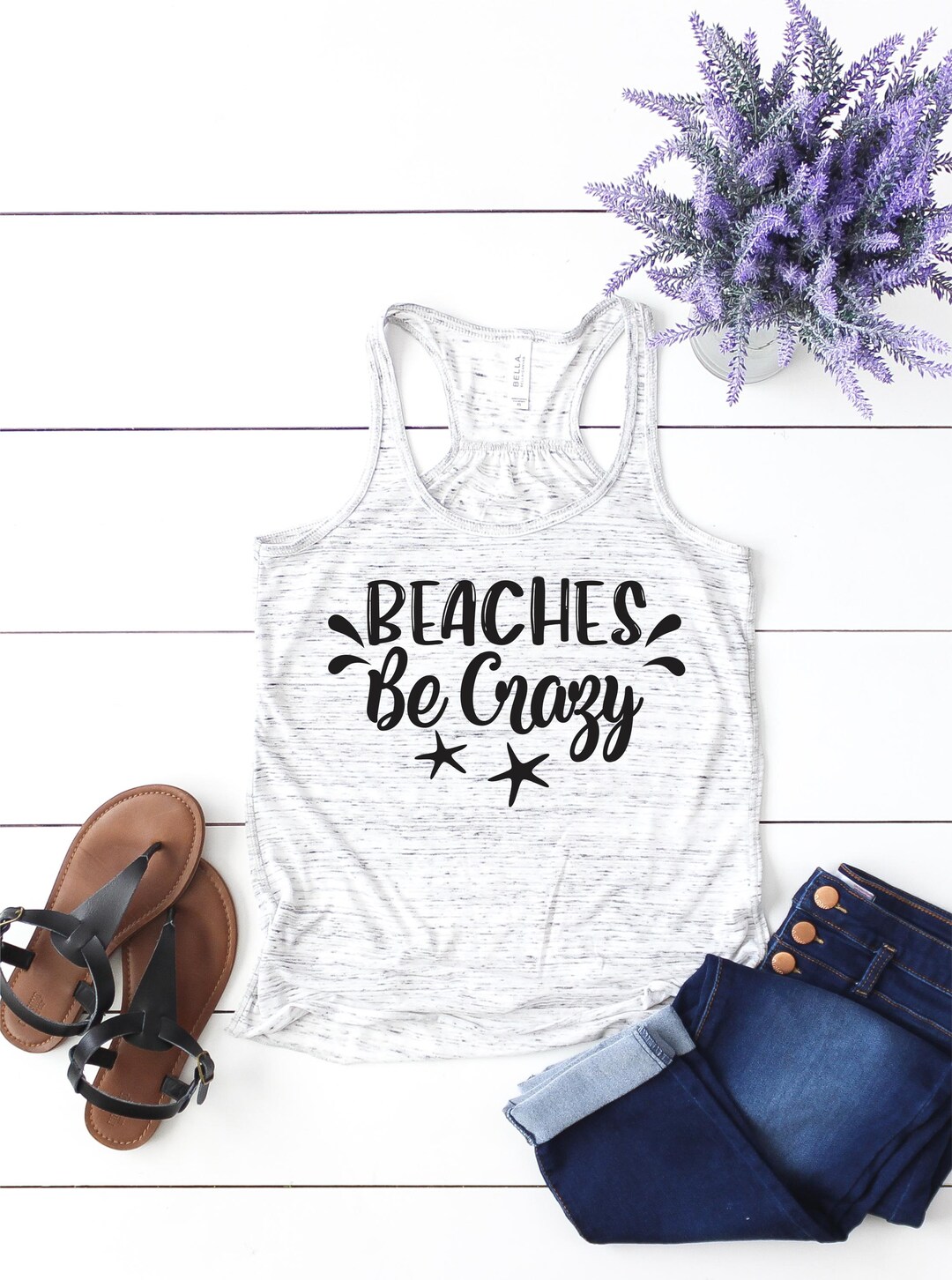 Beaches Be Crazy Tank Top. Beach Tank. Bella Canvas Tank Top. Tank for ...
