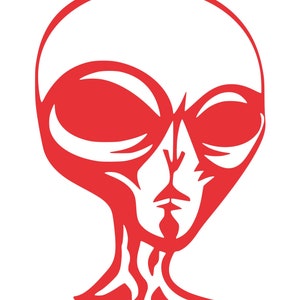 Alien Head #0002 Vinyl Decal Sticker. Window Decal. Alien Sticker ...