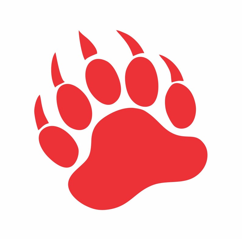 Grizzly Bear Paw Print Vinyl Decal Car Truck Window Wall Glass | Etsy