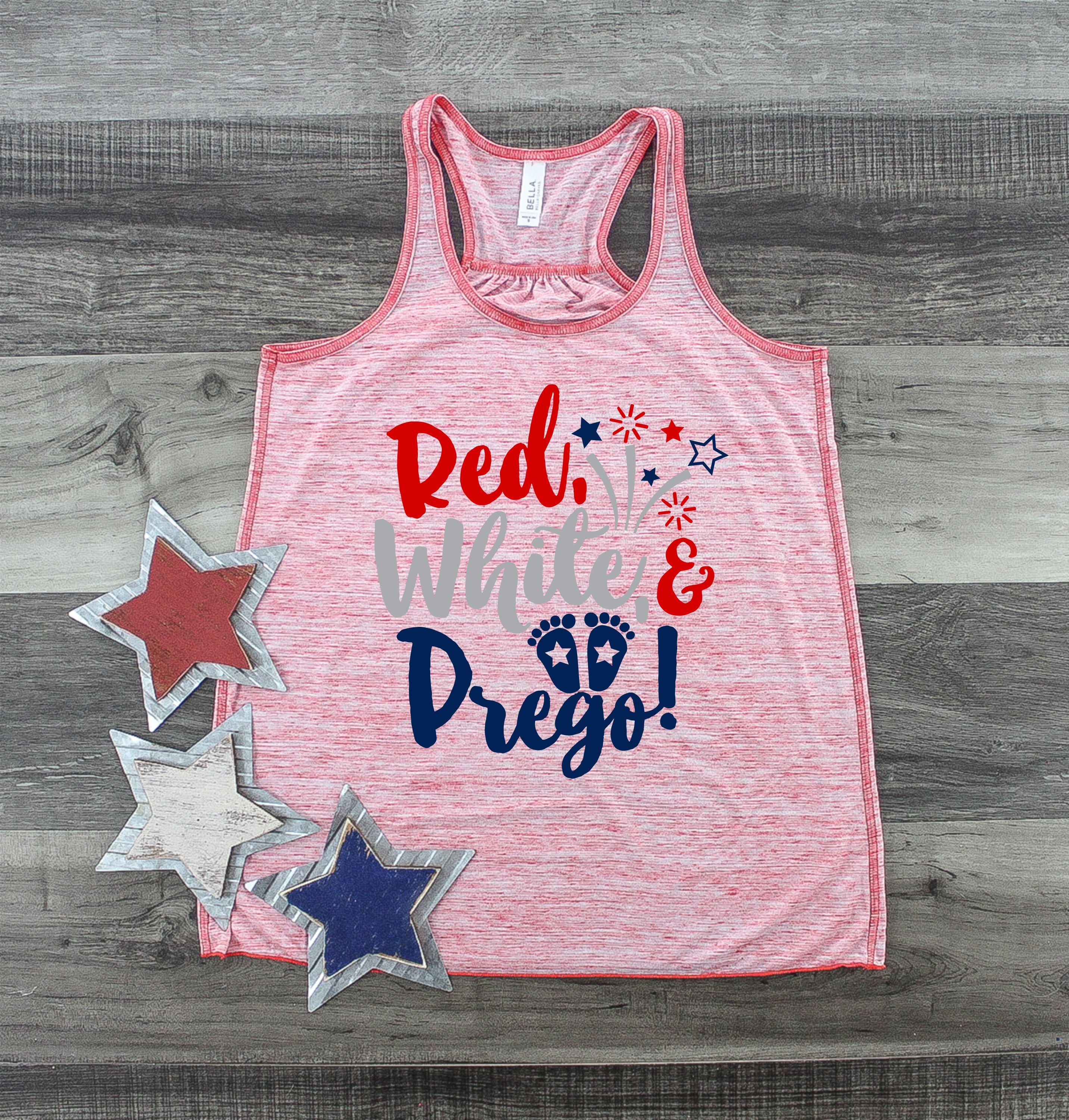 Red White and Prego Tank. Pregnancy Announcement Tank. - Etsy