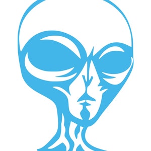 Alien Head #0002 Vinyl Decal Sticker. Window Decal. Alien Sticker ...