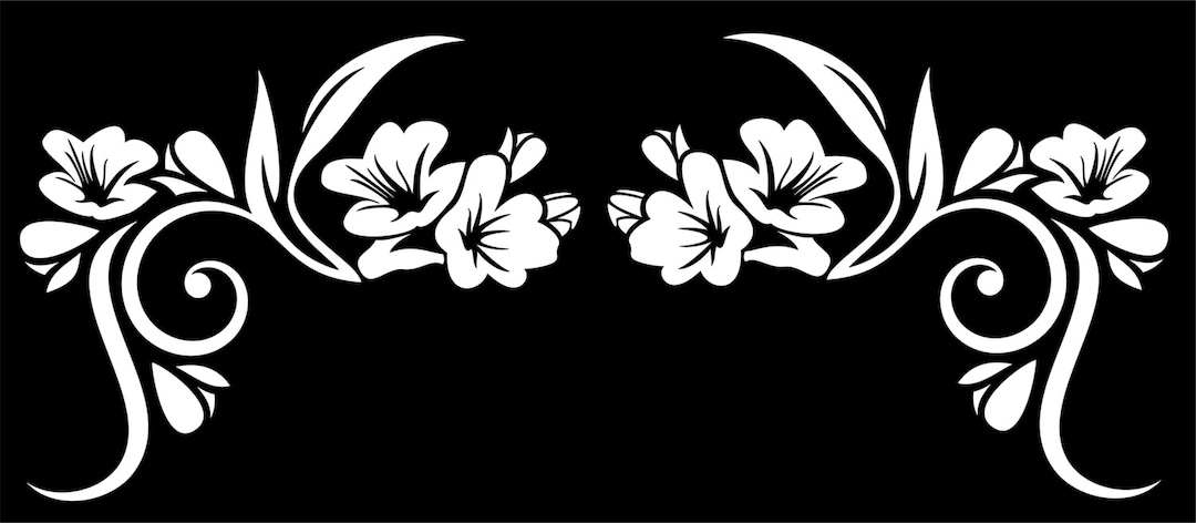 Flower Corner - Flowers - #0399 Decals (custom Sizing Available) - Etsy