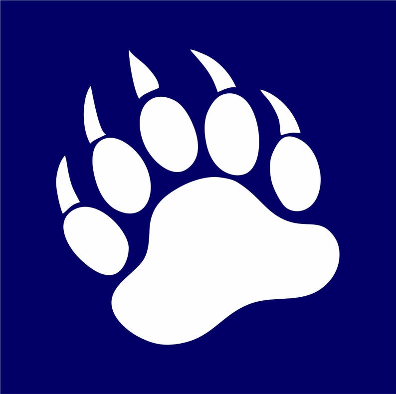 Grizzly Bear Paw Print Vinyl Decal Car Truck Window Wall Glass - Etsy