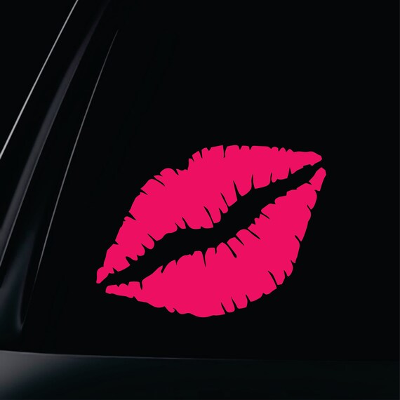 Kiss Mark Lips Vinyl Decal - Etsy
