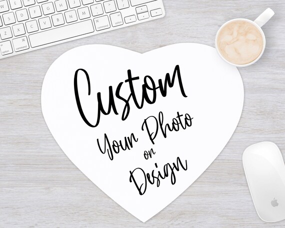 Personalized Heart Shaped Mouse Pad Custom Valentine's - Etsy
