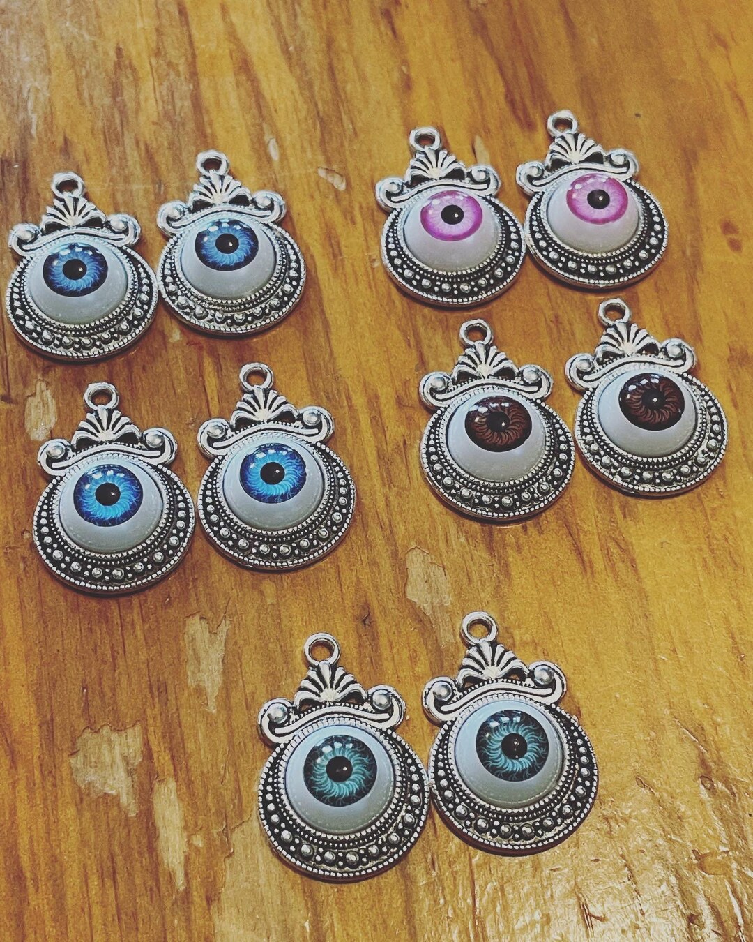 Eyeball Collection - Earrings - Dangle, Small, Silver (2) - Etsy