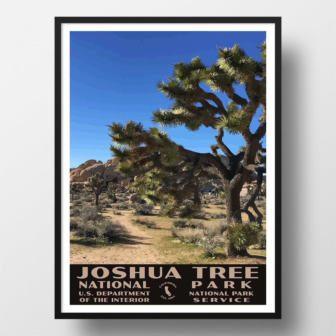 Joshua Tree National Park Poster Vintage WPA Style Travel Poster 8 X 10 ...