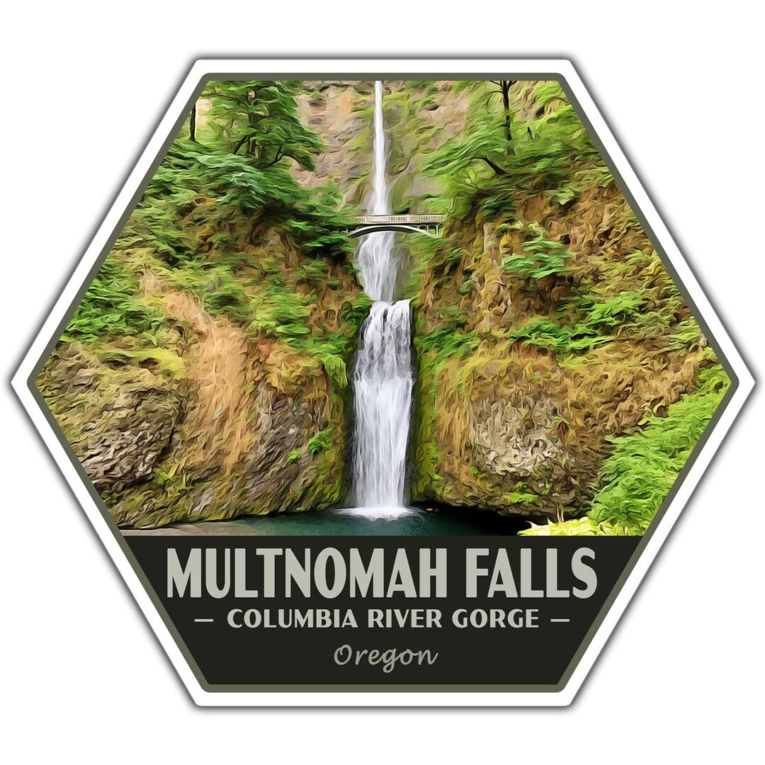 Multnomah Falls Sticker | Vinyl Sticker | 2.25" X 2" to 3.4" X 3.0 ...