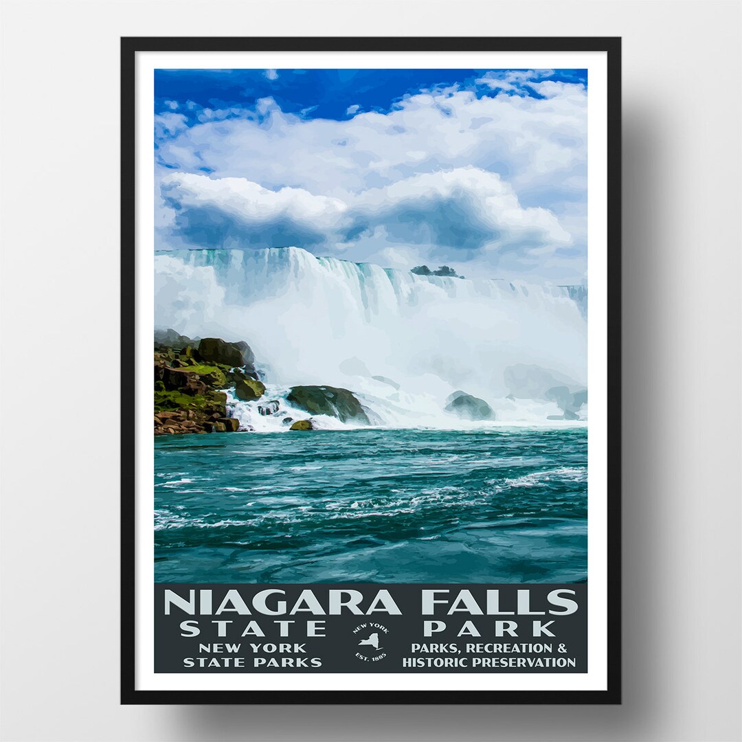 Niagara Falls State Park Poster Vintage WPA Style Travel Poster 8 X 10 ...