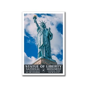 Statue of Liberty National Monument Poster Vintage WPA Style Travel ...
