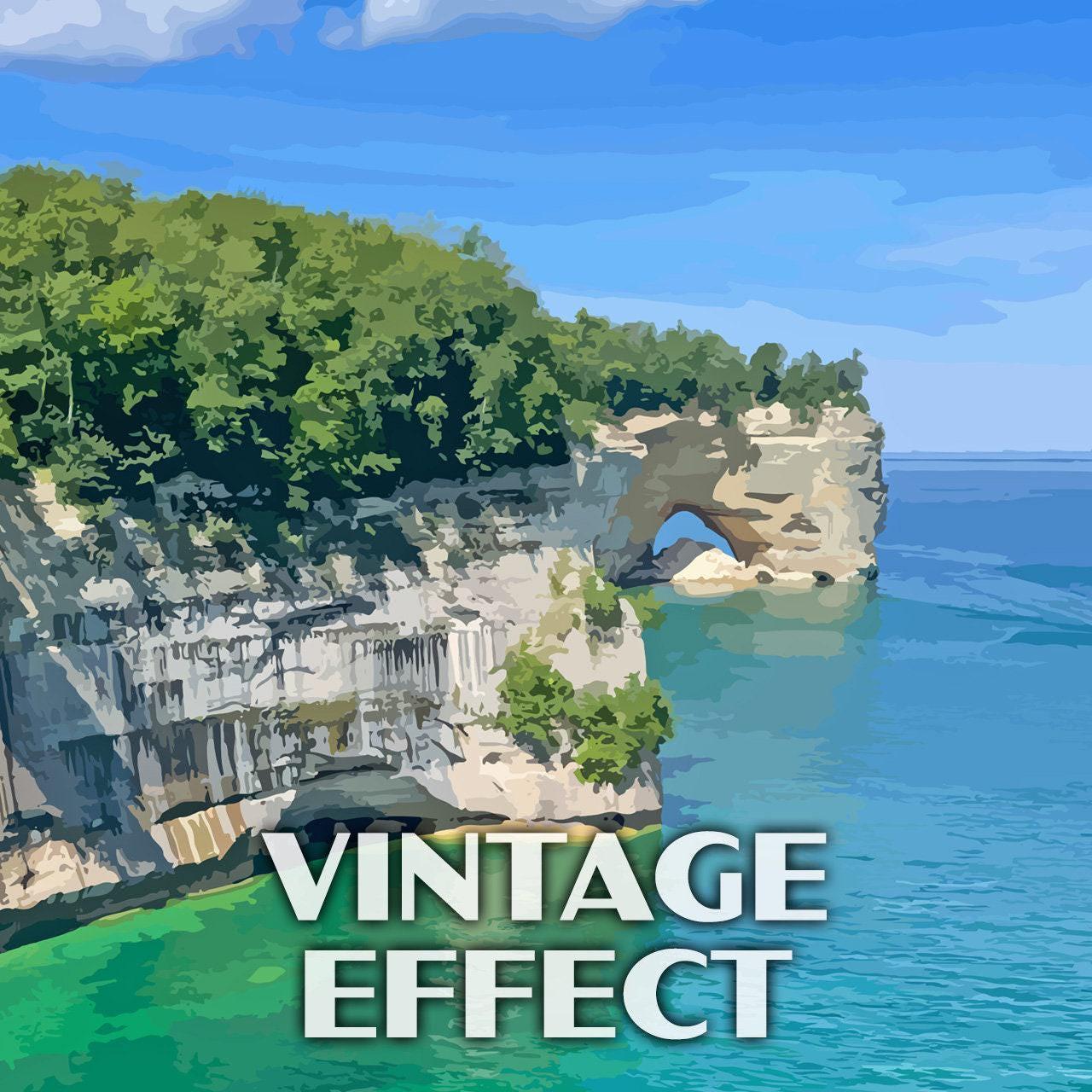 Pictured Rocks National Lakeshore Poster | Vintage WPA Style Travel ...