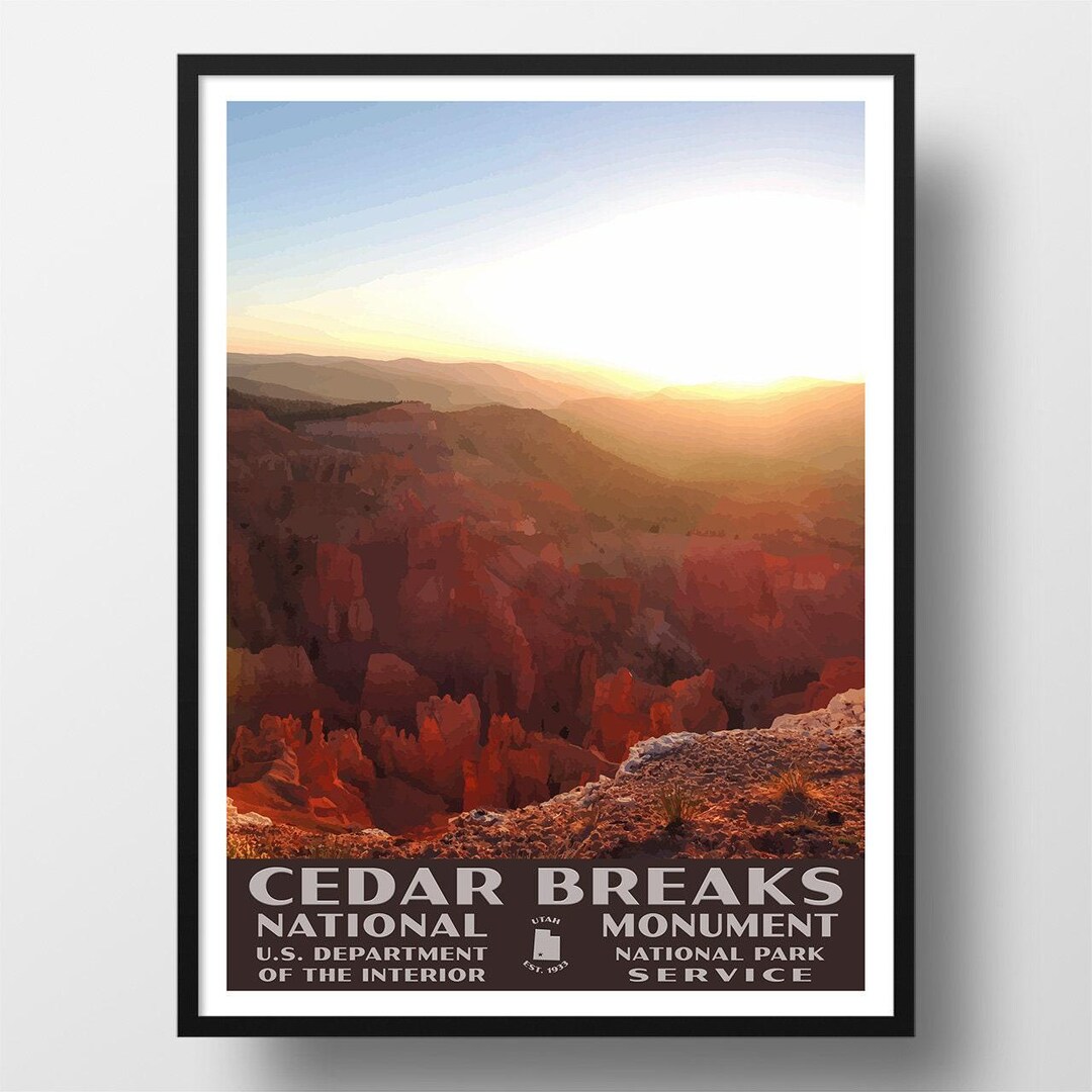 Cedar Breaks National Monument Poster | Vintage WPA Style Travel Poster ...