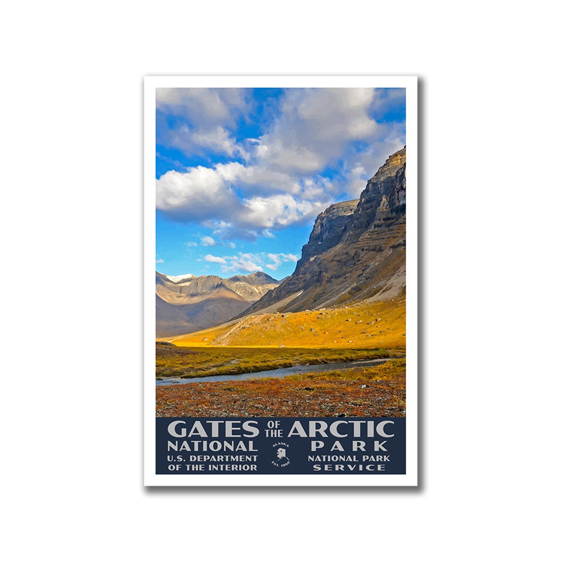 Gates of the Arctic National Park Poster Vintage WPA Style | Etsy