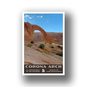 Corona Arch Poster | Vintage WPA Style Travel Poster | 8" X 10" to 24 ...