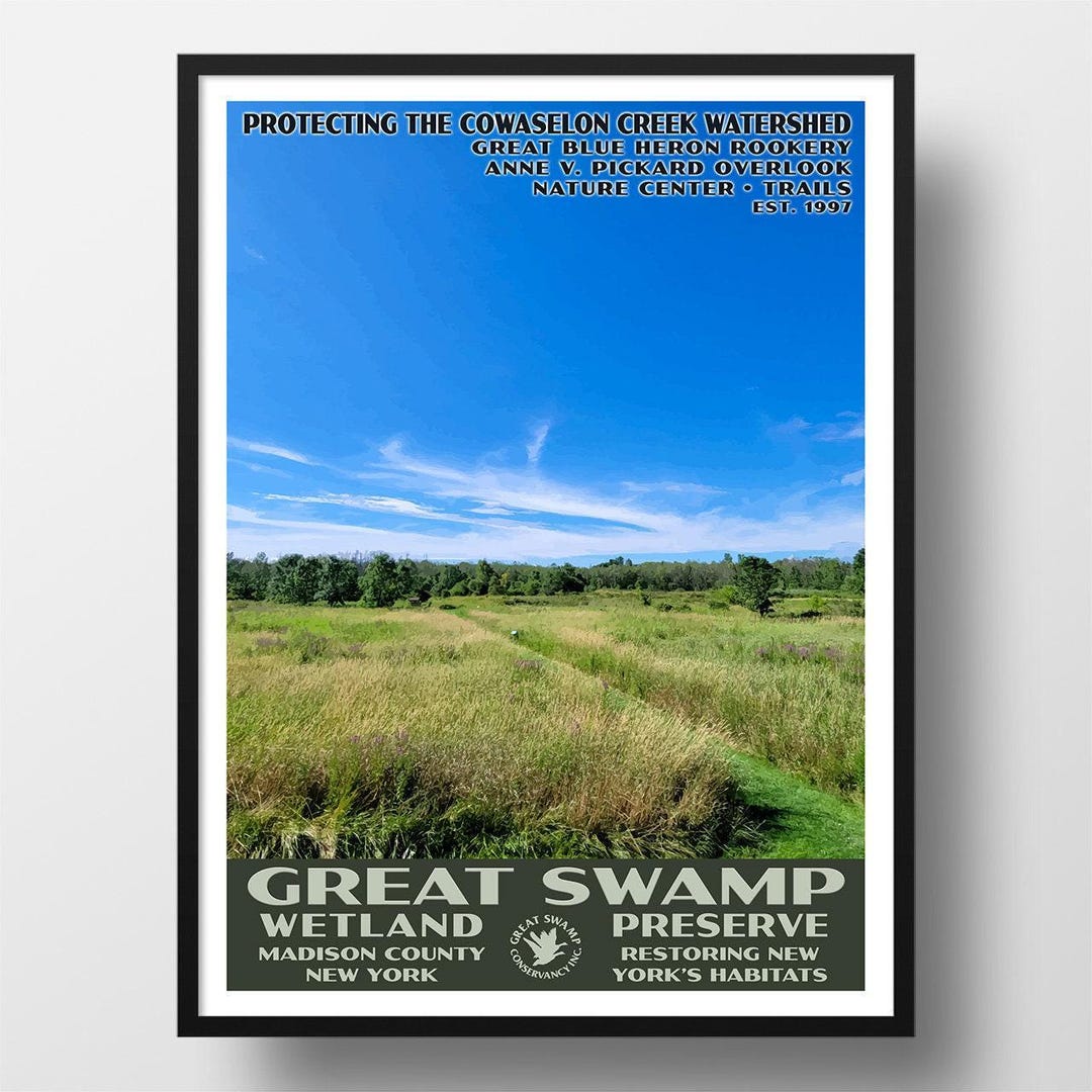 Great Swamp Conservancy Poster | Vintage WPA Style Travel Poster | 8" X ...