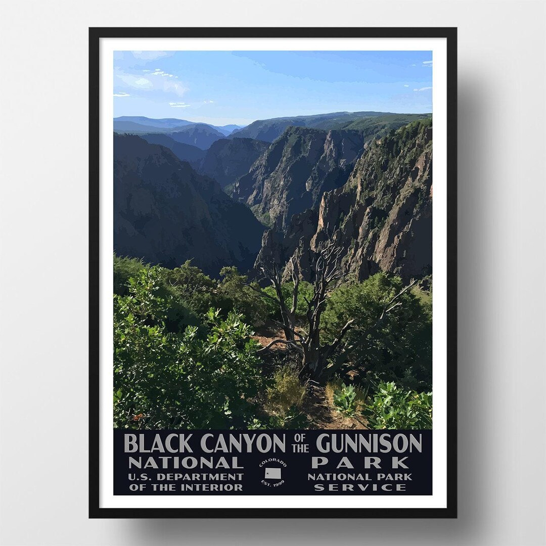 Black Canyon of the Gunnison National Park Poster | Vintage WPA Style ...