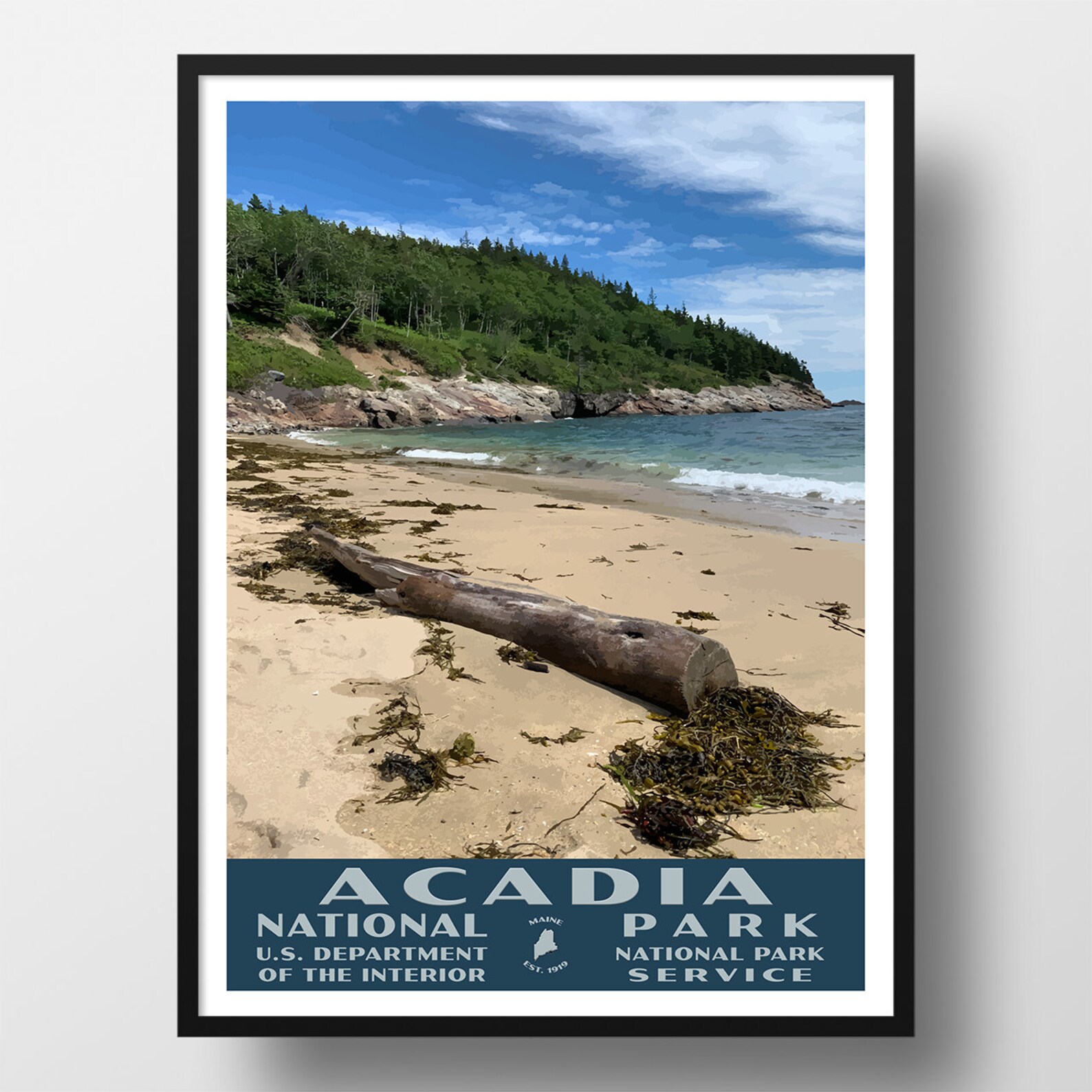 Acadia National Park Poster Acadia Poster Vintage WPA - Etsy