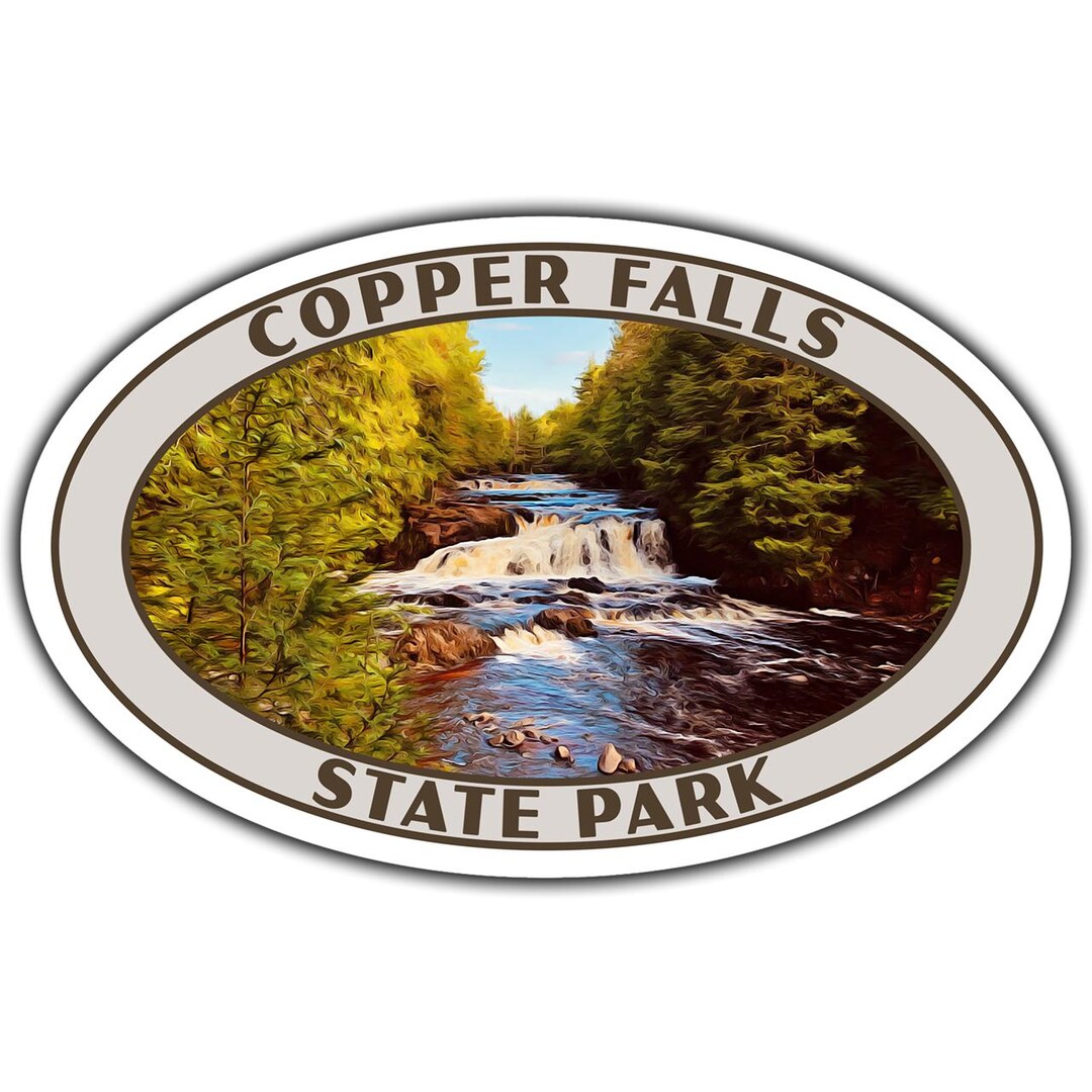 Copper Falls State Park Sticker | Copper Falls Sticker | Vinyl Sticker ...