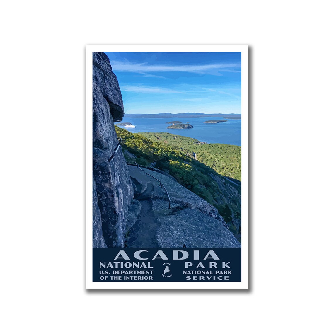 Acadia National Park Poster Acadia Poster Vintage WPA | Etsy