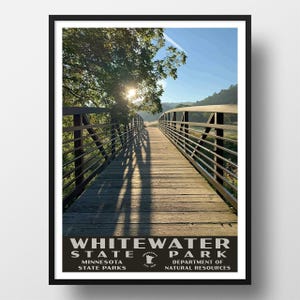 Whitewater State Park Poster | Vintage WPA Style Travel Poster | Made ...