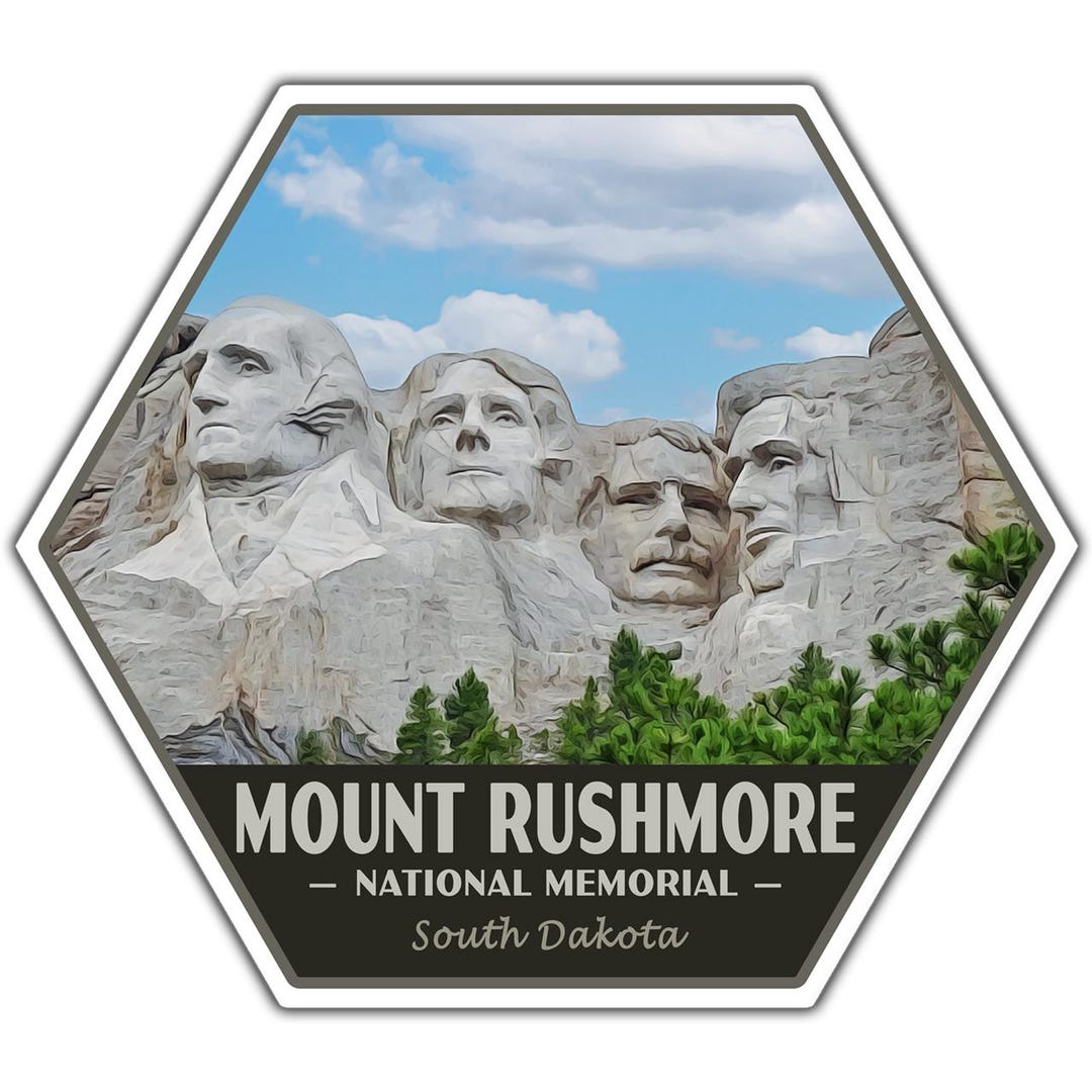 Mount Rushmore National Memorial Sticker | Mount Rushmore Sticker ...