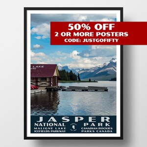 Jasper National Park Poster Vintage WPA Style Travel Poster 8 X 10 to ...