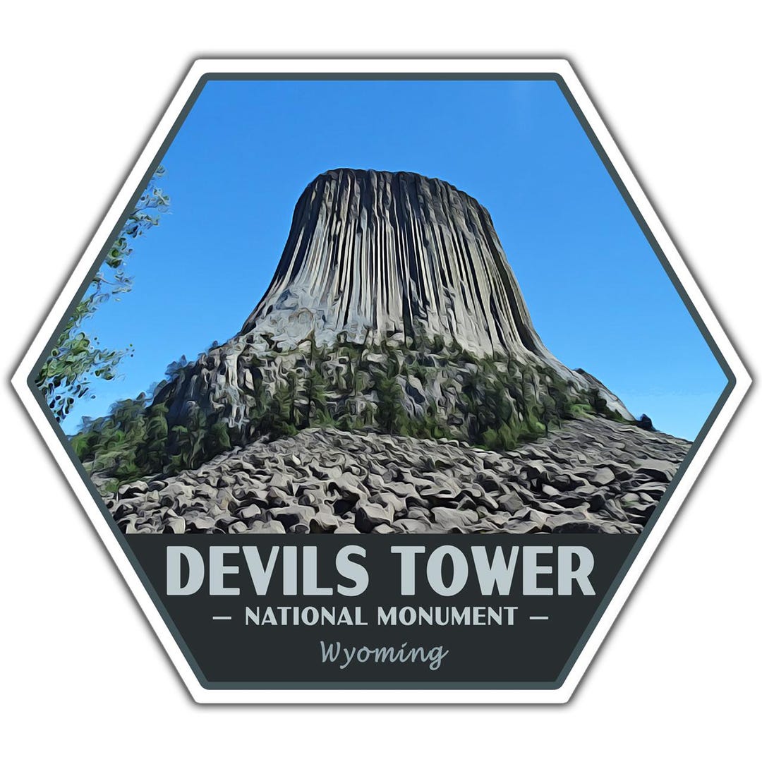 Devils Tower National Monument Sticker | Devils Tower Sticker | Vinyl ...