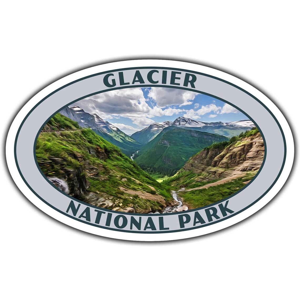 Glacier National Park Sticker | Glacier Sticker | Vinyl Sticker | 3.25 ...