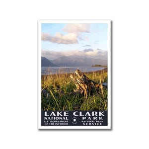 Lake Clark National Park Poster | Vintage WPA Style Travel Poster | 8 ...
