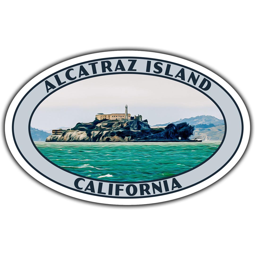 Alcatraz Island Sticker | Alcatraz Island Sticker | Vinyl Sticker | 3. ...