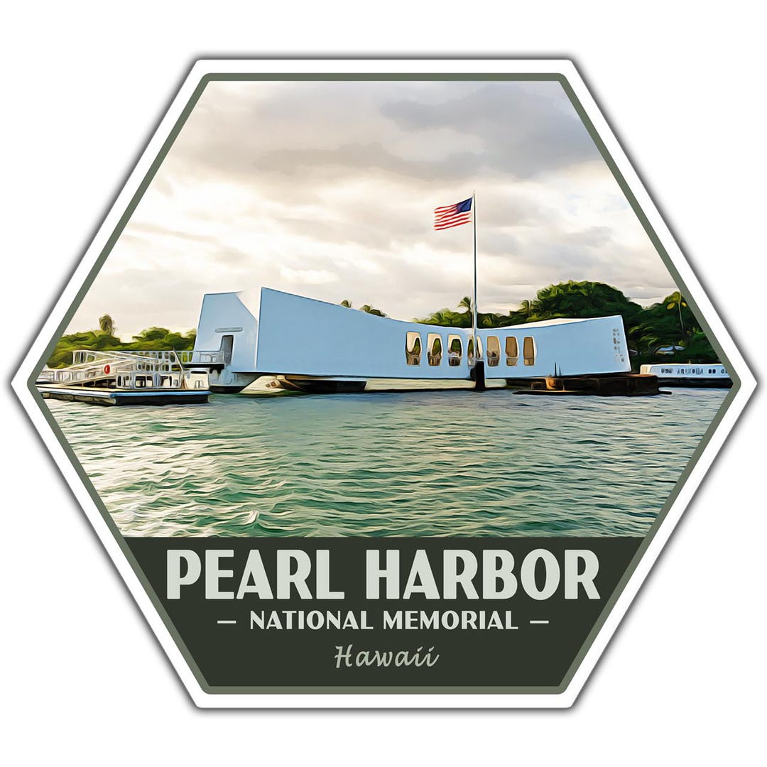 Pearl Harbor National Memorial Sticker | Pearl Harbor Sticker | Vinyl ...