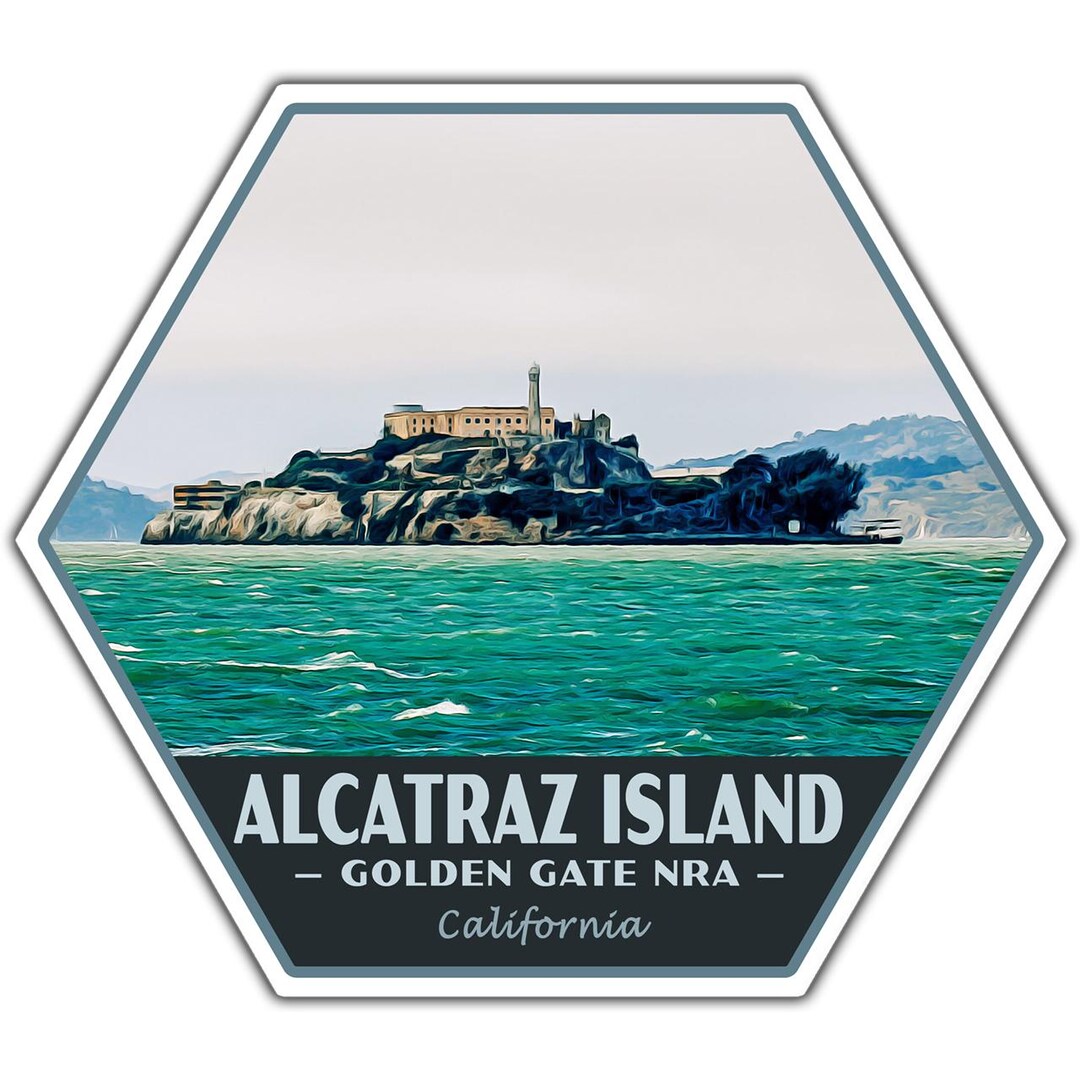 Alcatraz Island Sticker | Alcatraz Island Sticker | Vinyl Sticker | 2. ...