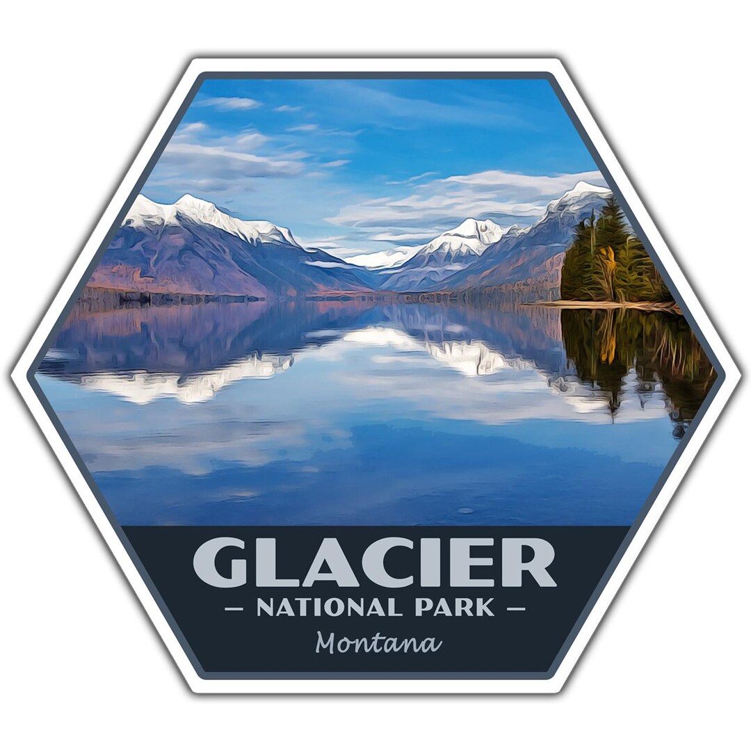 Glacier National Park Sticker | Glacier Sticker | Vinyl Sticker | 2.25 ...
