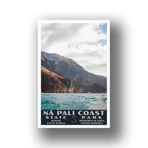 Na Pali Coast State Park Poster Vintage WPA Style Travel Poster 8 X 10 ...