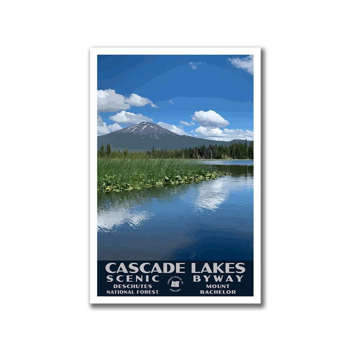 Cascade Lakes Deschutes National Forest Poster | Vintage WPA Style ...